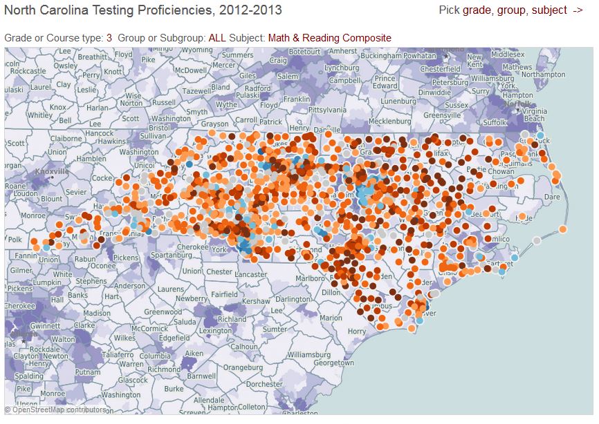 Mapping N.C. student proficiency - Charlotte Urban Institute