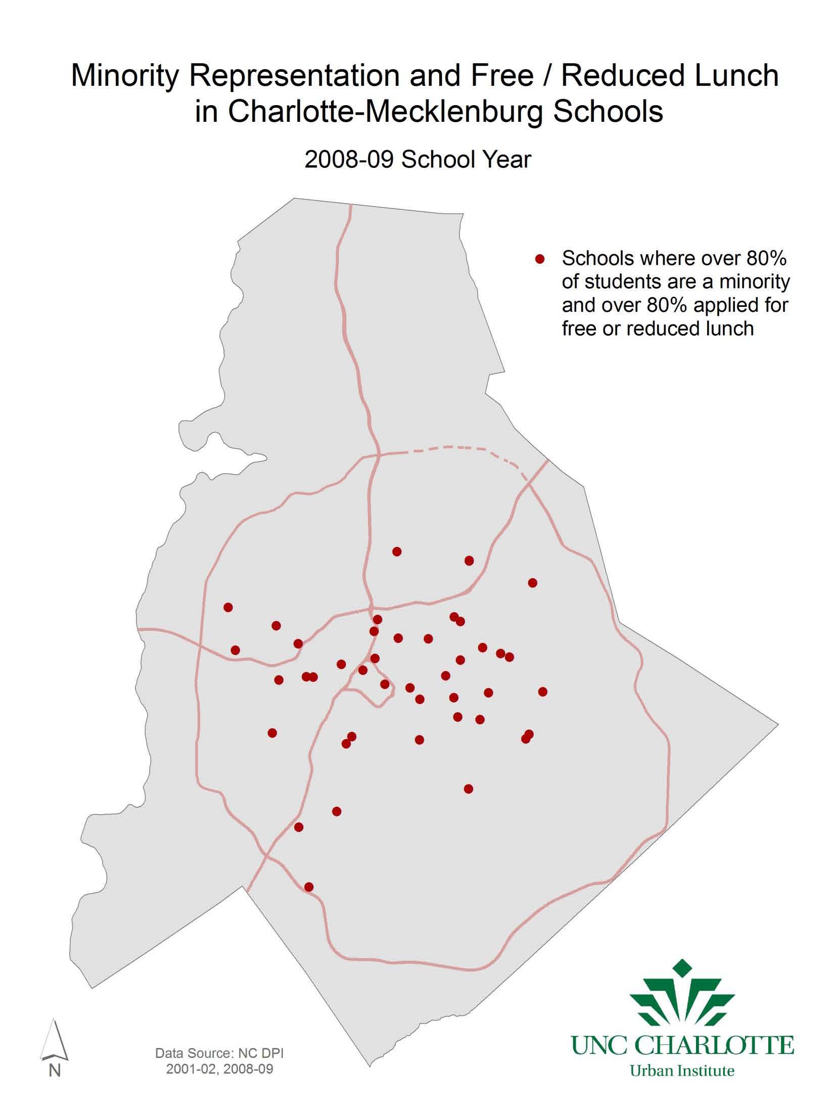Maps of High-Poverty and High-Minority Schools - Charlotte Urban Institute