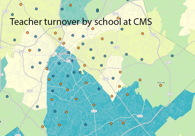 Maps compare teacher turnover at CMS schools - Charlotte Urban Institute