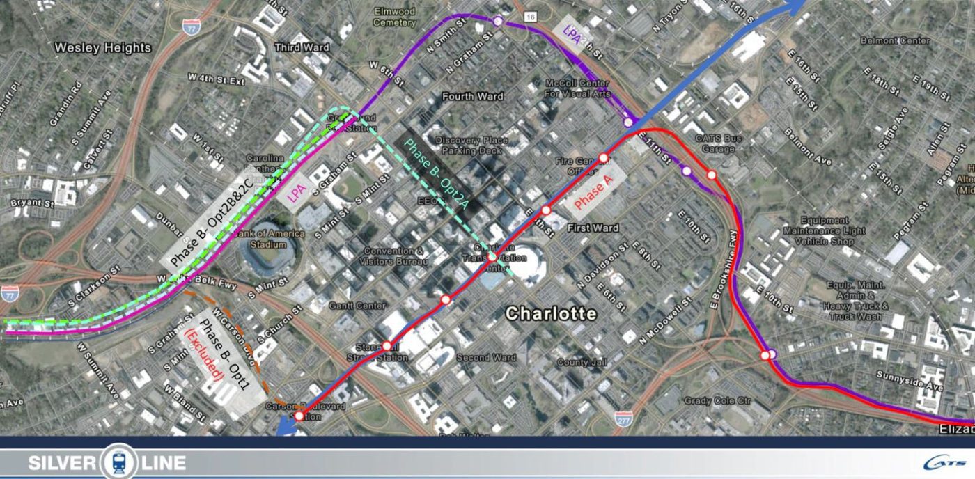 New Silver Line plan: Ridership favored over development - Charlotte ...