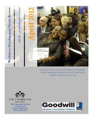 Goodwill Workforce Development Needs Review - Charlotte Urban Institute